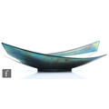 Camillo Lusso - A large mid century Italian glass bowl of abstract ...