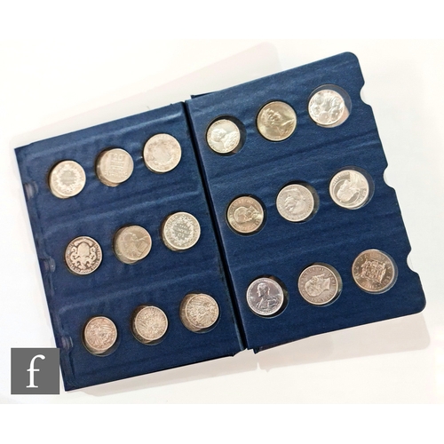 An album of French and German coins Napoleon III five franc coins ...