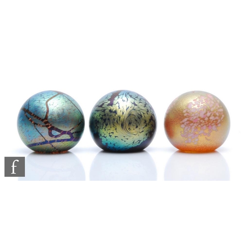 Okra - Three contemporary studio glass paperweights, including one in ...