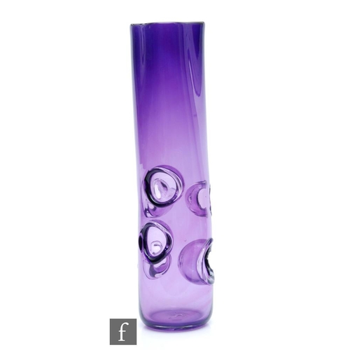 Louis Thompson - A large contemporary studio glass vase of cylindrical ...