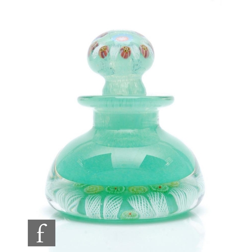 A 20th Century Ysart small glass inkwell, of domed form, internally ...