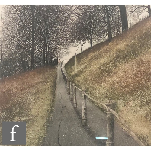 PAUL BISSON (BORN 1938) - 'The Steep', etching, signed in pencil and ...