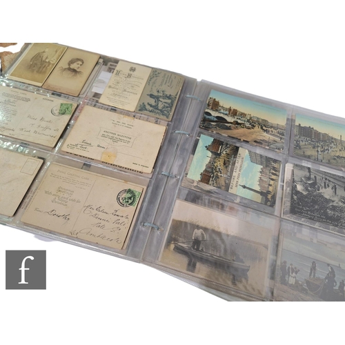 A collection of Edwardian cards to include real photographic cards ...