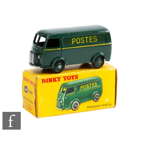 A French Dinky 560 (25BV) Peugeot Postal Van 'Postes', in dark green ...