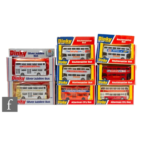 A collection of Dinky diecast buses to include two No. 291 Atlantean ...
