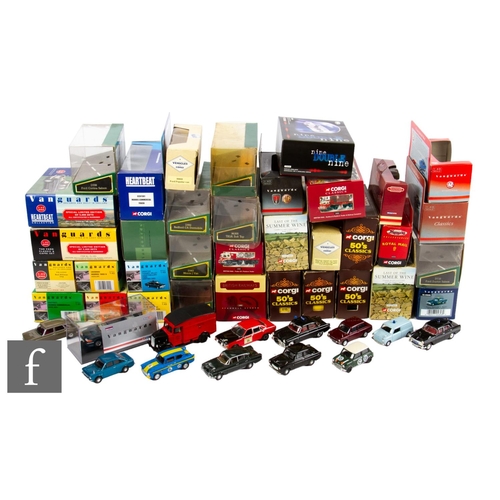 A large collection of assorted unboxed diecast models and empty boxes ...