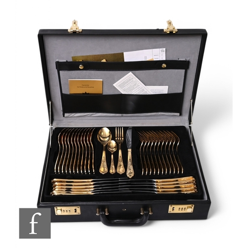 A German SBS Bestecke Solingen gold plated canteen of cutlery for ...