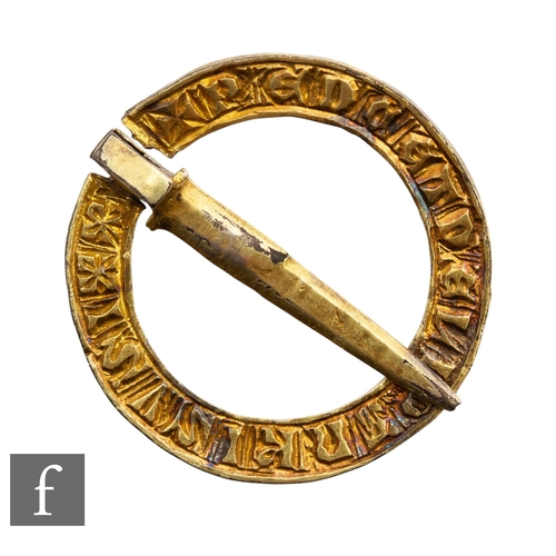 Medieval - A gold annular brooch circa AD 1200-1400, circular in plan ...