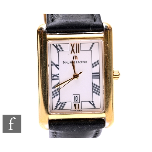A Maurice LaCroix quartz wrist watch, Roman numerals and date facility ...
