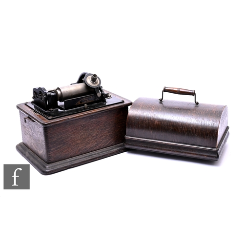 An Edison Standard phonograph, serial number 587121, model H reproducer ...