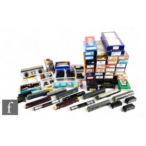 An assortment of model railways related items and accessories including ...