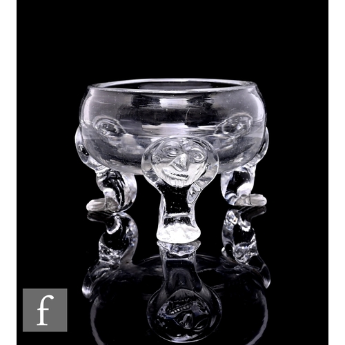 An 18th Century clear crystal glass table salt circa 1750, the shallow ...