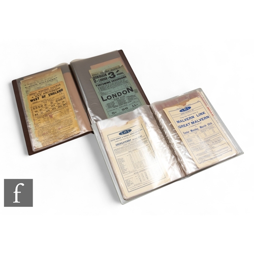 A collection of 20th Century railway handbills including Midland, Great ...