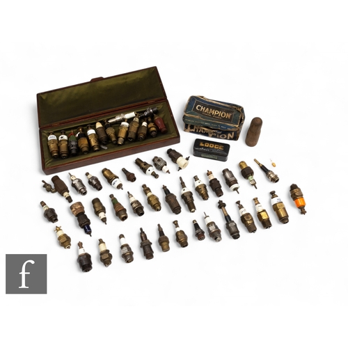 A large collection of early 20th Century and later spark plugs various ...