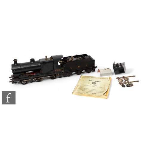 A Gauge 1 live steam model of LMS 0-6-0 4F locomotive ‘43951’, built by ...