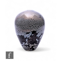 A later 20th Century studio glass vase by Geoff Innell, of ovoid form ...
