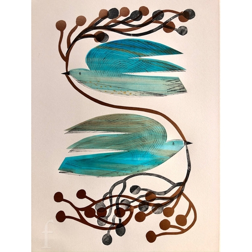 Lisa Stubbs (Illustrator and printmaker) - 'Connected', intaglio chine ...