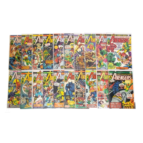 A run of Marvel Avengers #121 1974 to #140 1975 comics, including ...
