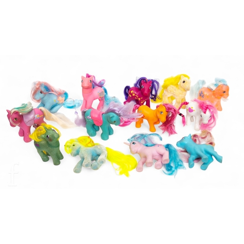 Thirteen 1980s G1 My Little Pony figures, to include two Precious ...