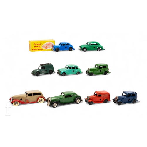 A group of Triang Minic clockwork model cars including to 1m Ford ...