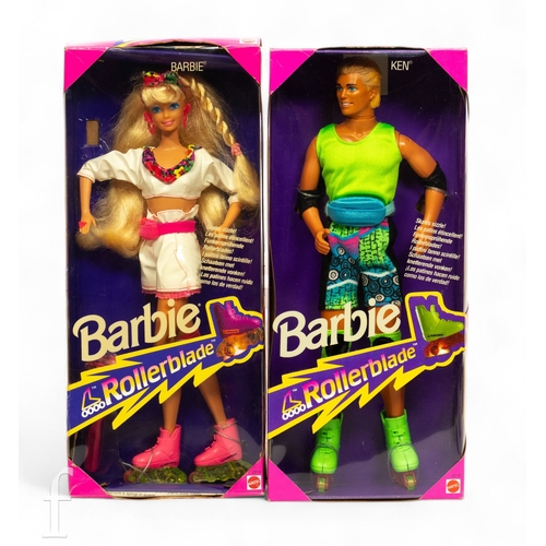 Two 1991 Barbie and Ken Rollerblade dolls, 2214 and 2215, boxed. (2)