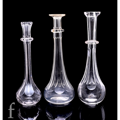 An early 19th Century toddy lifter in clear crystal, slice cut ...