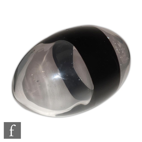 A Ludovico Diaz De Santillana for Pierre Cardin clear crystal glass egg ...