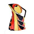 A Lorna Bailey Old Elsgreave Pottery "Old Babylon" jug, abstract ...
