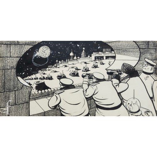 Carl Giles (1916-1995) - 'That wasn't a bad try comrade', original ink ...