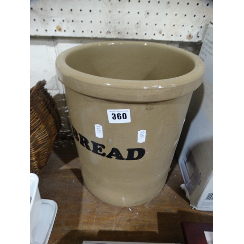 A Stoneware Bread Crock