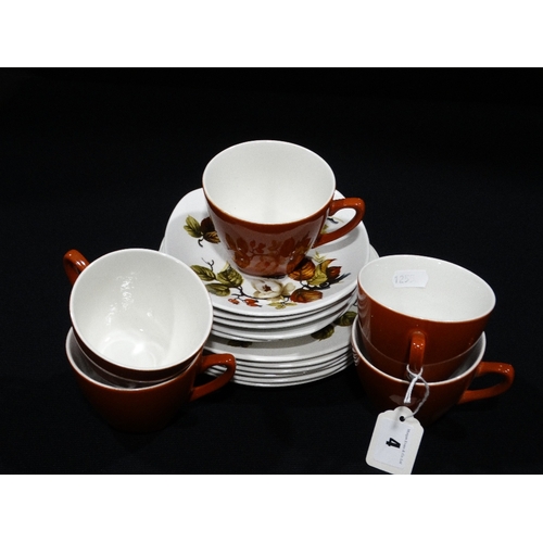 A Midwinter Leaf & Blossom Decorated Part Tea Set