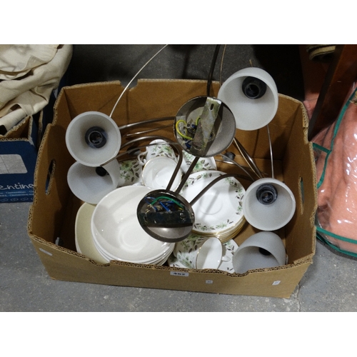 A Box Containing A Royal Kent China Tea Set Etc