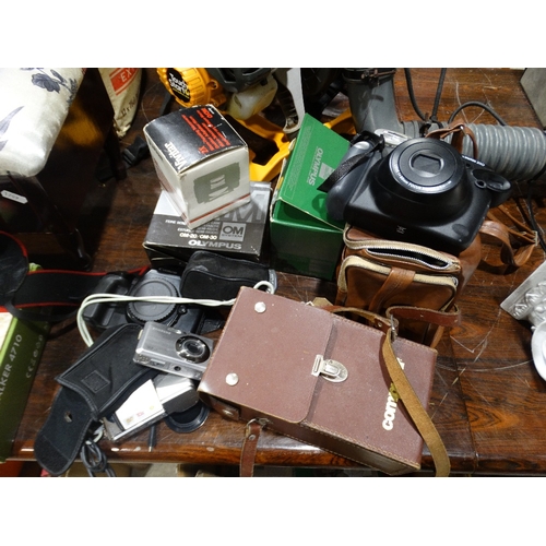 A Bag Of Vintage Camera Equipment