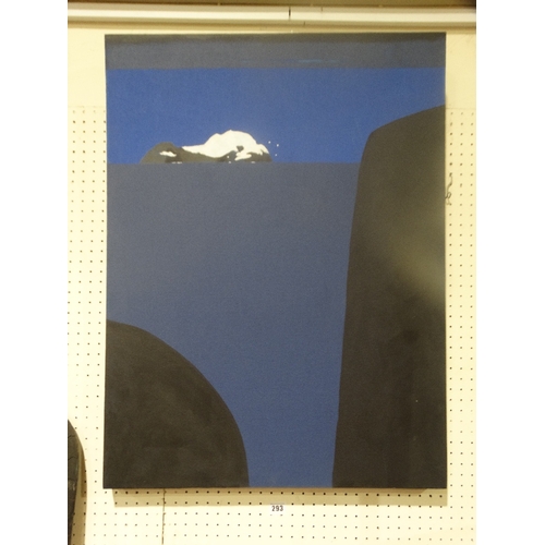 Stan Rosenthal, Oil On Canvas, Abstract Coastal View, Signed, 31 X 24"