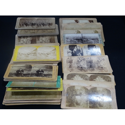 A Collection Of Sixty-Two Stereograph Cards, Subjects To Include Boer ...