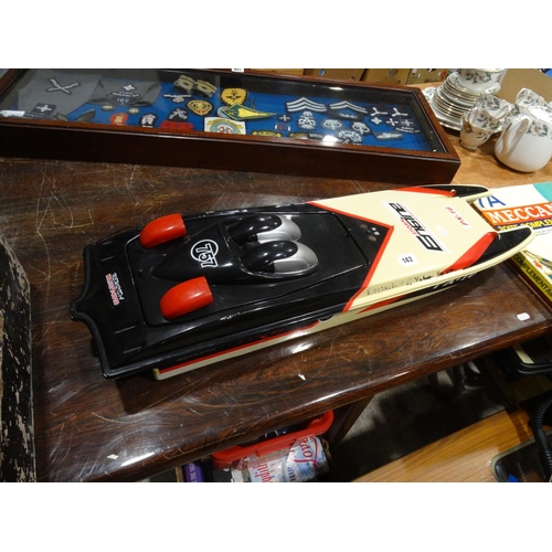A Vintage Remote Control Model Speed Boat