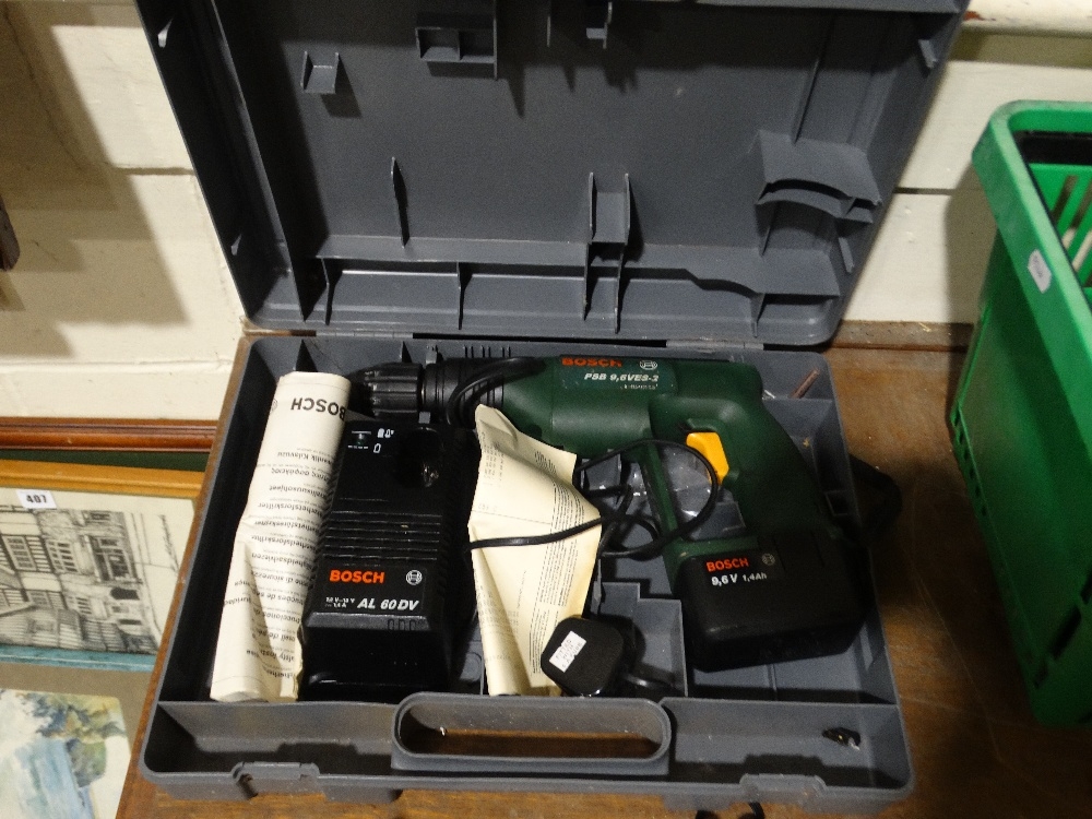 A Cased Bosch Power Drill