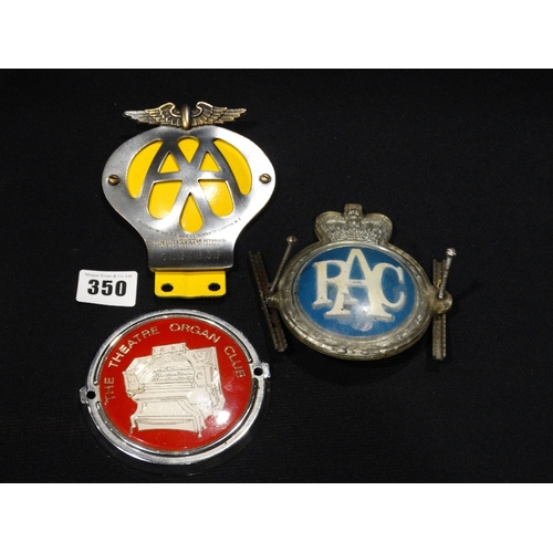 Three Vintage Automobile Badges