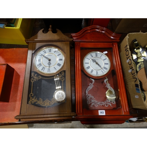 Two Antique Style Pendulum Wall Clocks