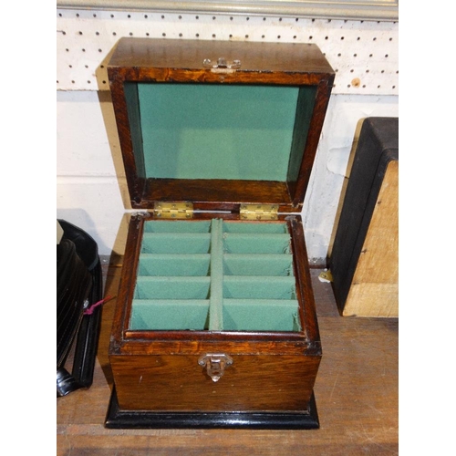 An Antique Oak Stereoscope Card Box