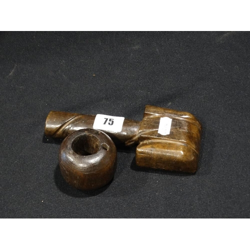 An Antique Riggers Mallet & Rigging Block