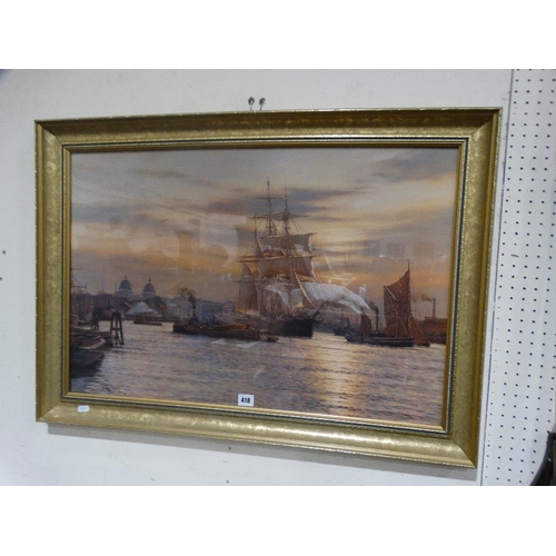 Rodney Charman, A Coloured Print Of The Thames