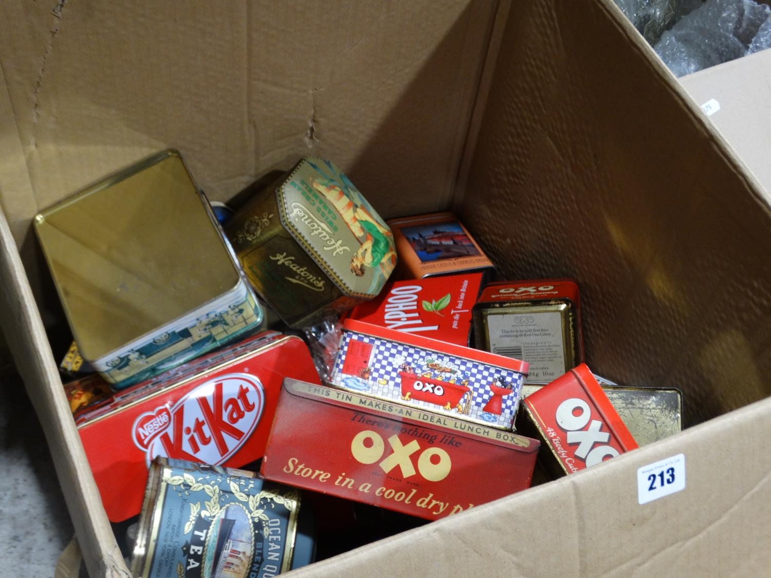 A Box Of Collectable Tins