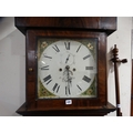 An Oak And Mahogany Encased Longcase Clock With Square Painted Dial ...