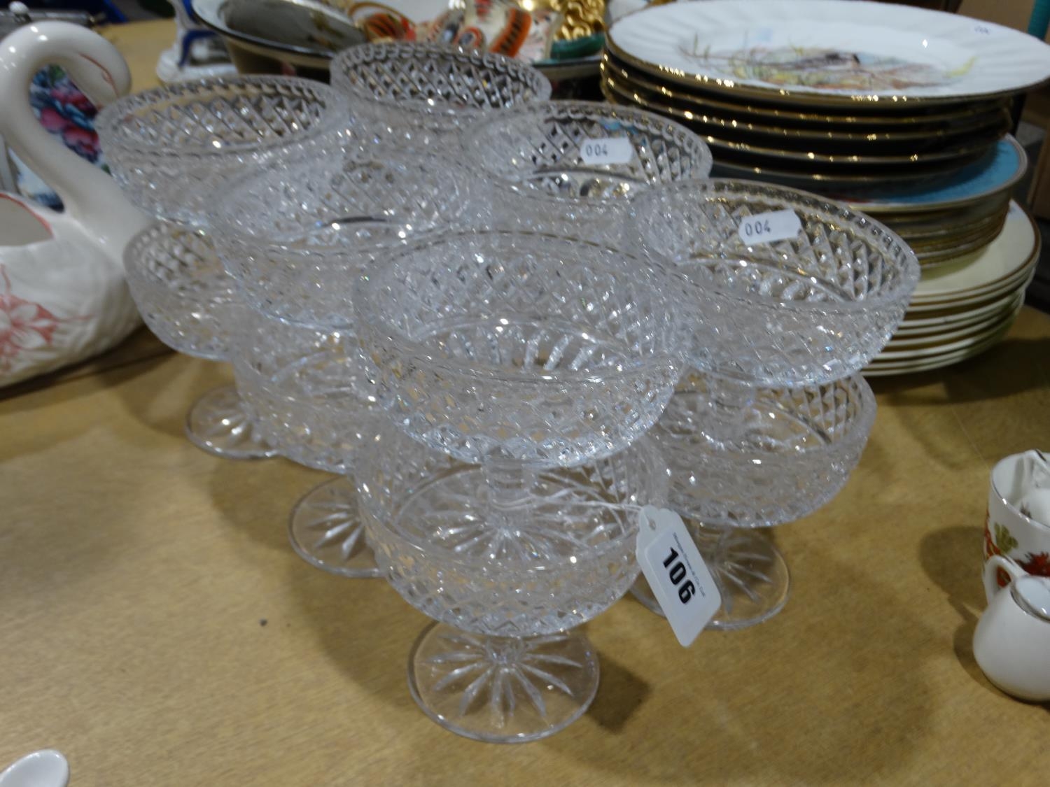 A Set Of Twelve Glass Dessert Dishes