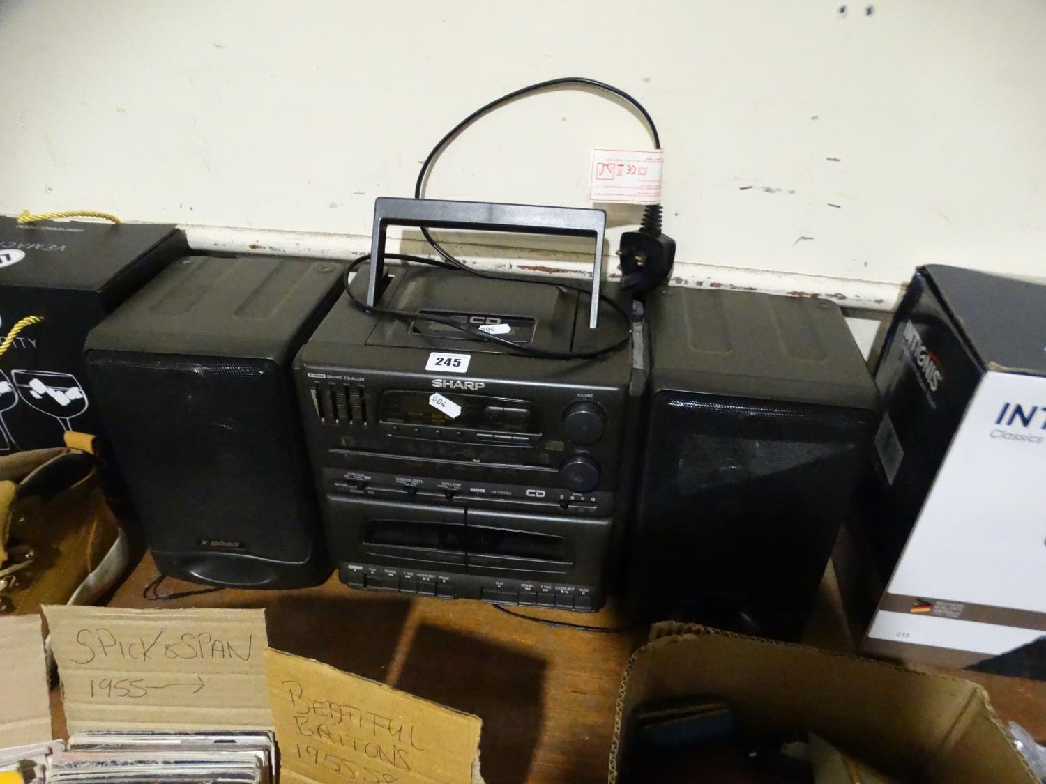 A Retro Sharp Portable Cd/Cassette Player