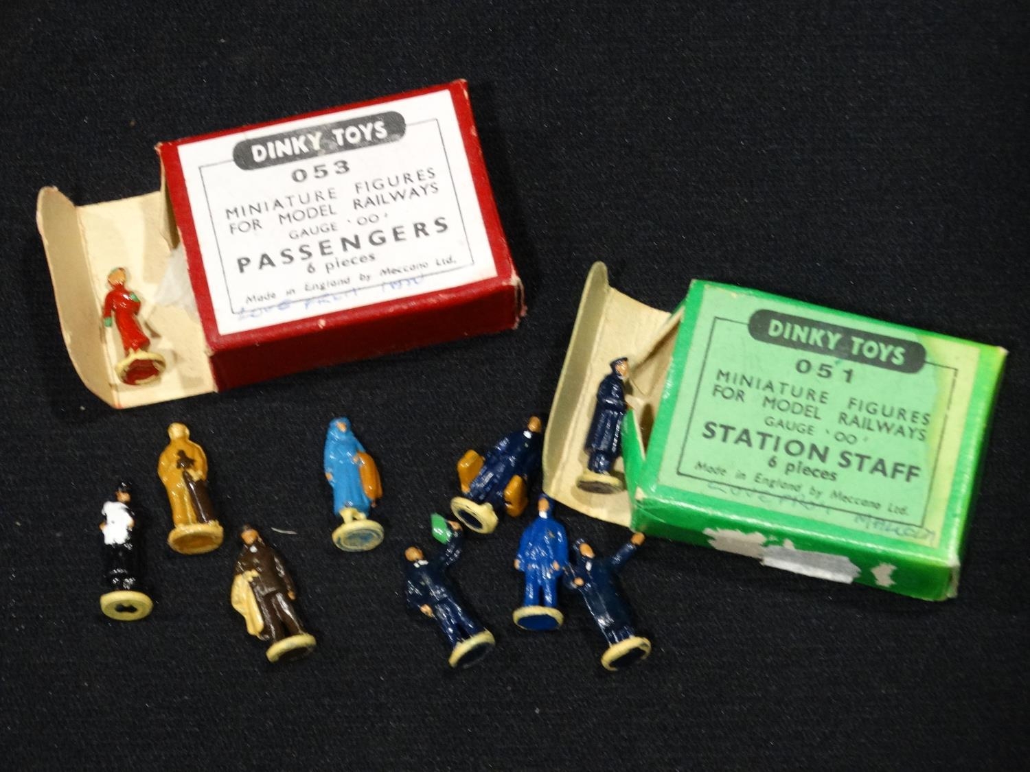 Two Boxed Sets Of Dinky Toys Model Railway Figures "051 Station Staff ...