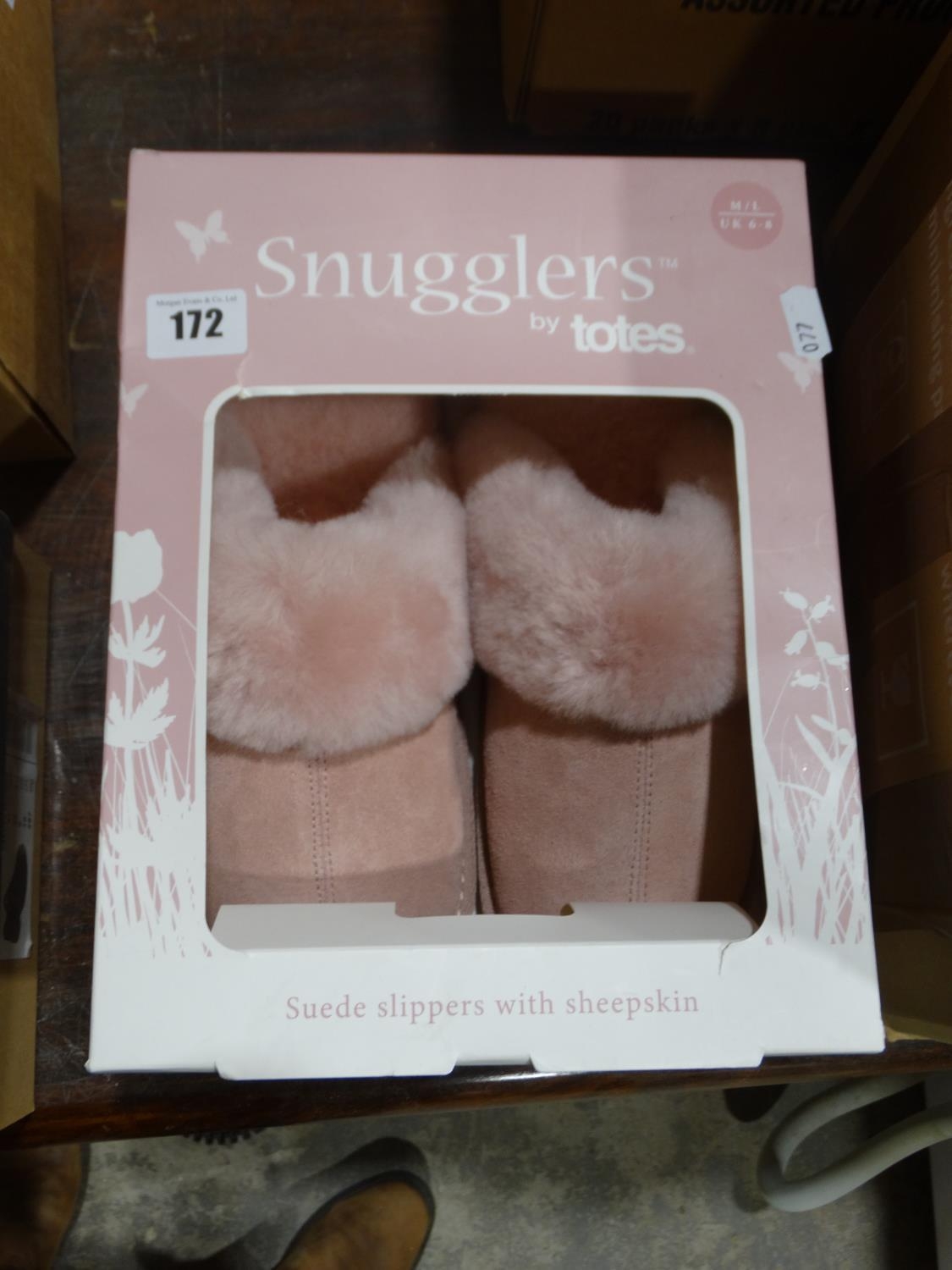 A Pair Of New & Boxed Totes Ladies Slippers, Size 6/8