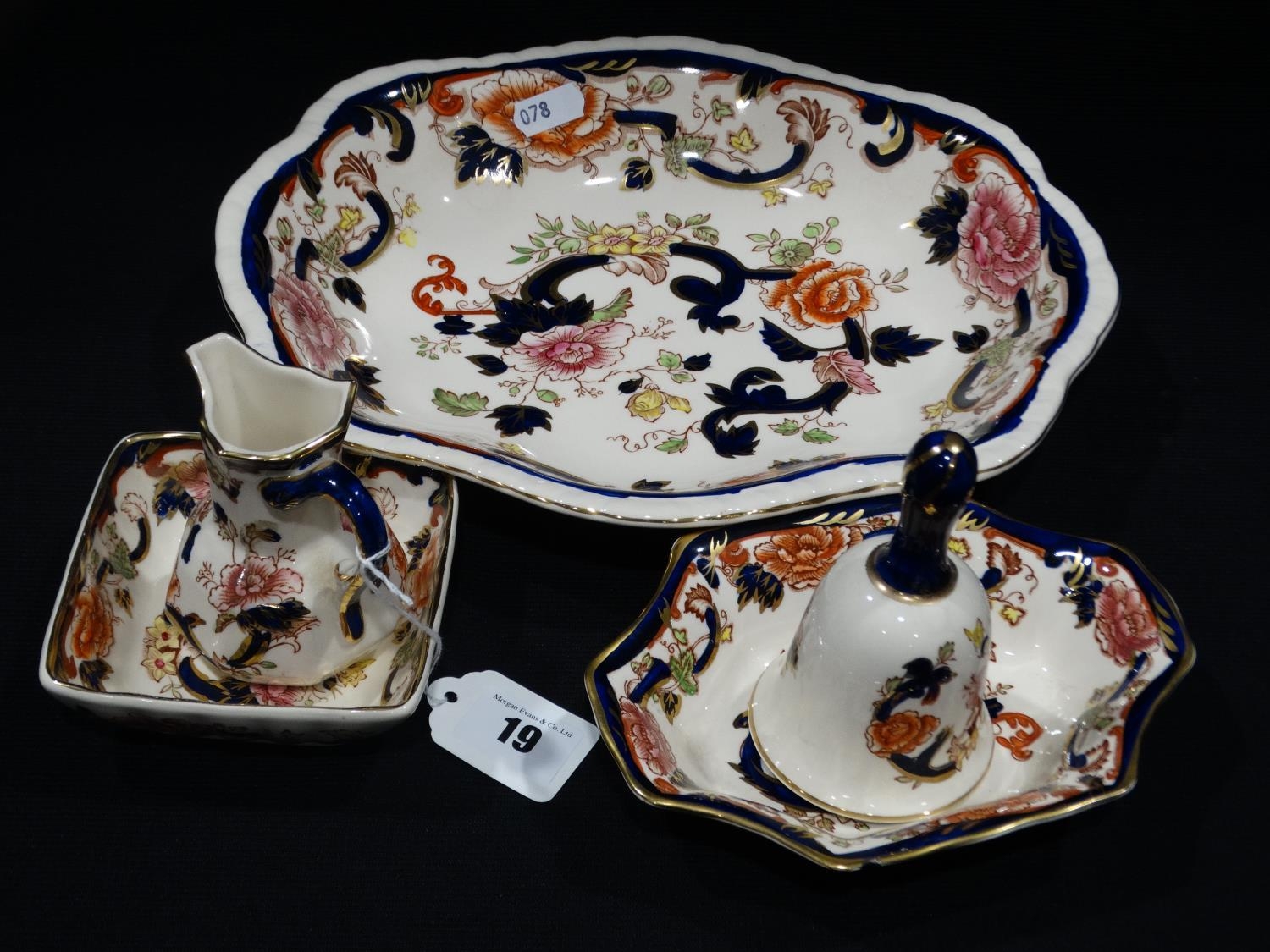 A Group Of Masons Ironstone Mandalay Pattern Pottery