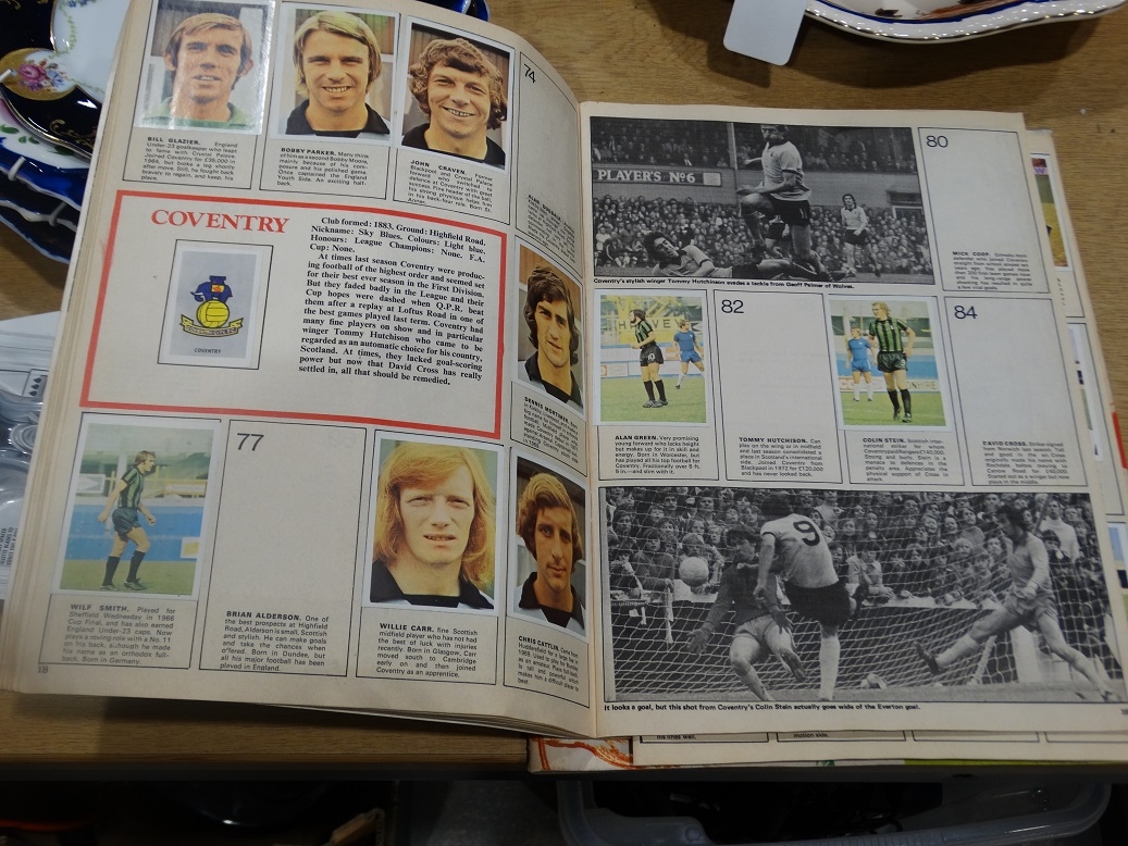A Vintage 1970s Football Sticker Album Etc